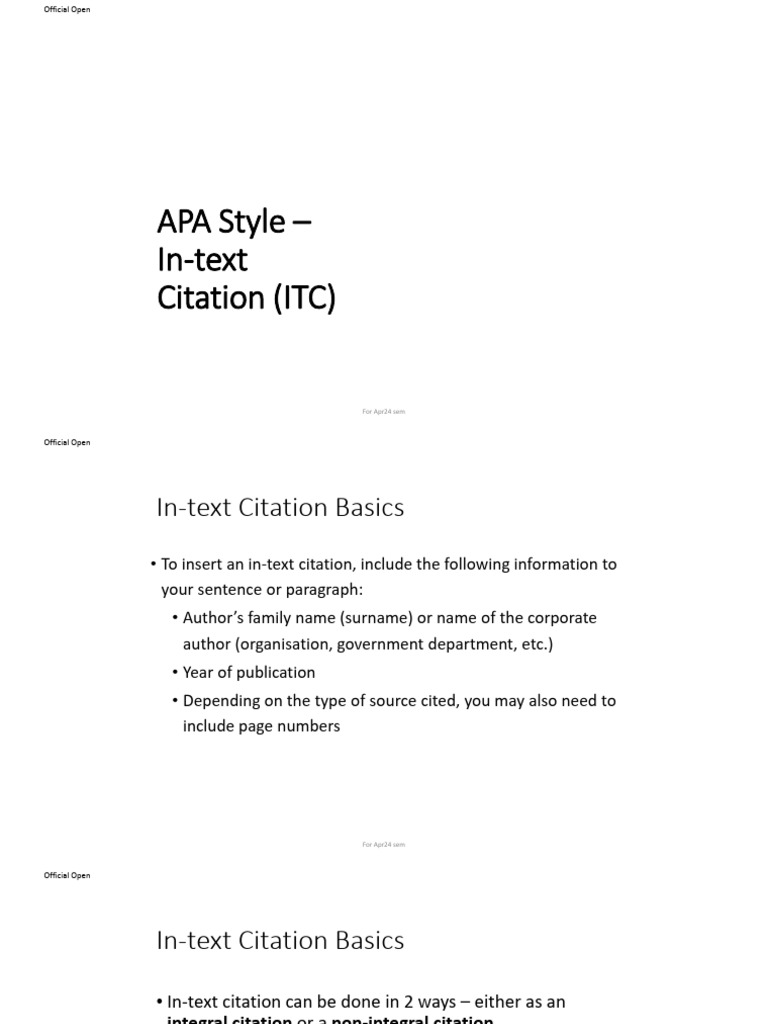 Apa Style – Itc | PDF | Citation | Paragraph