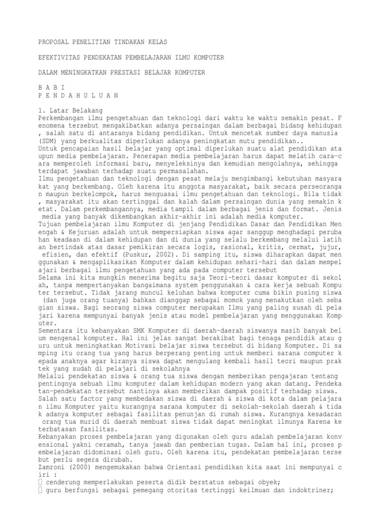 Contoh PTK | PDF