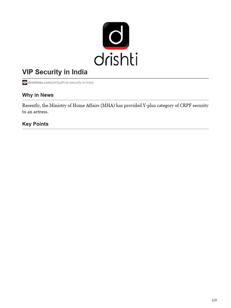 Vip Security in India | PDF | Governance | Securities