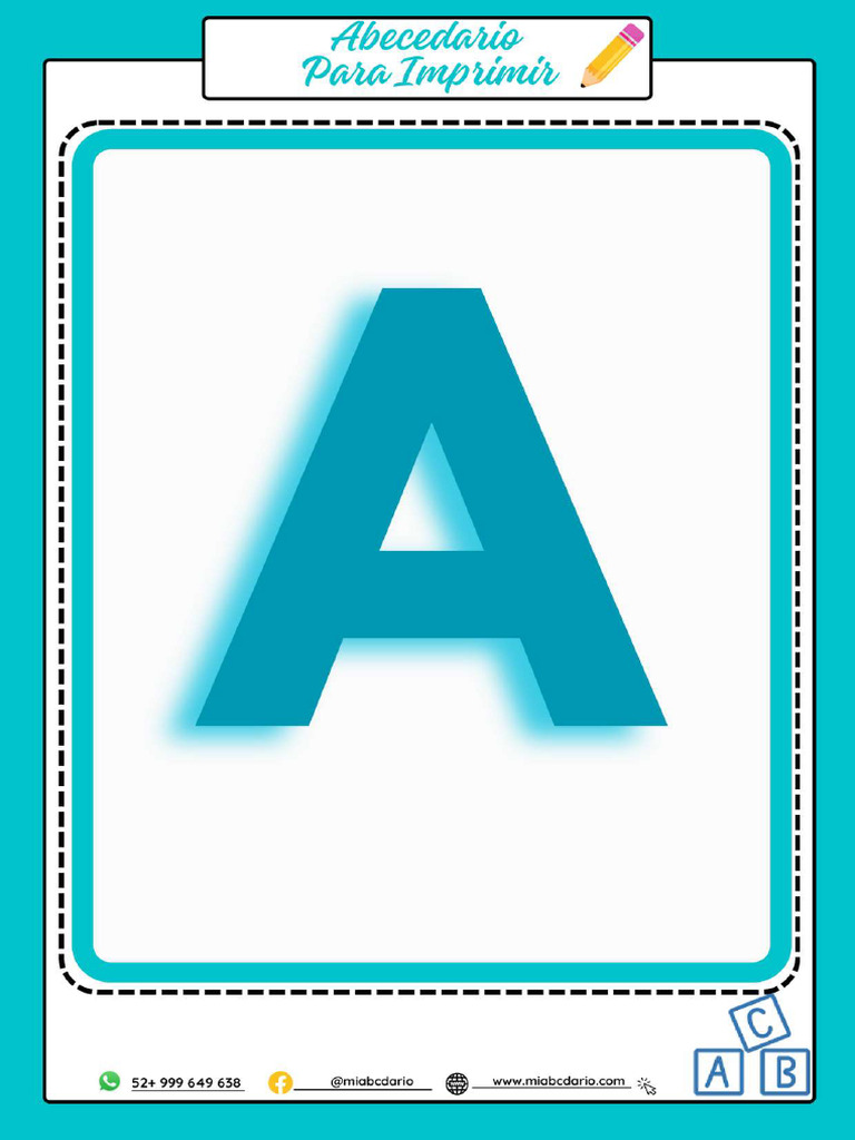 Abecedario para Imprimir y Recortar | PDF