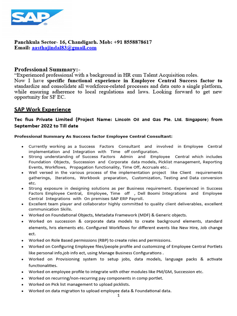 Aastha Jindal | Download Free PDF | Recruitment | Employment