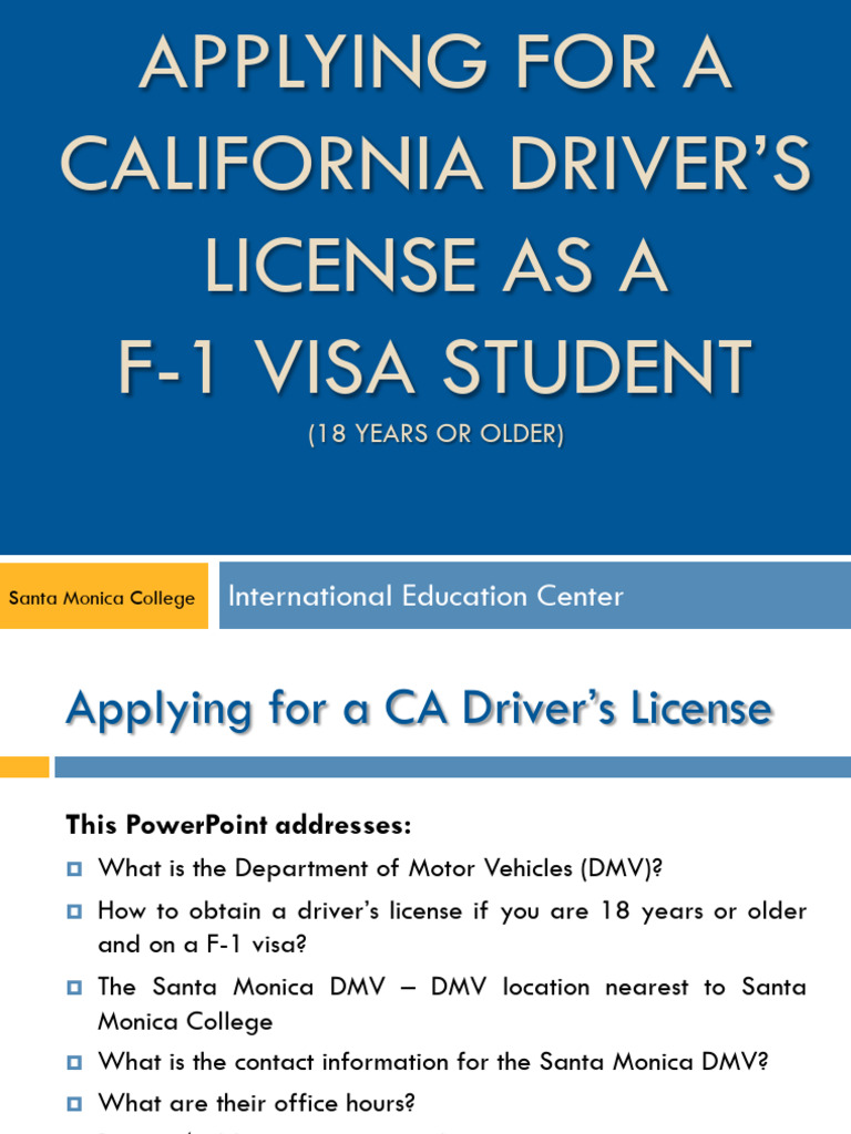 Apply For A CA Drivers License | PDF | Driver's License | Department Of ...