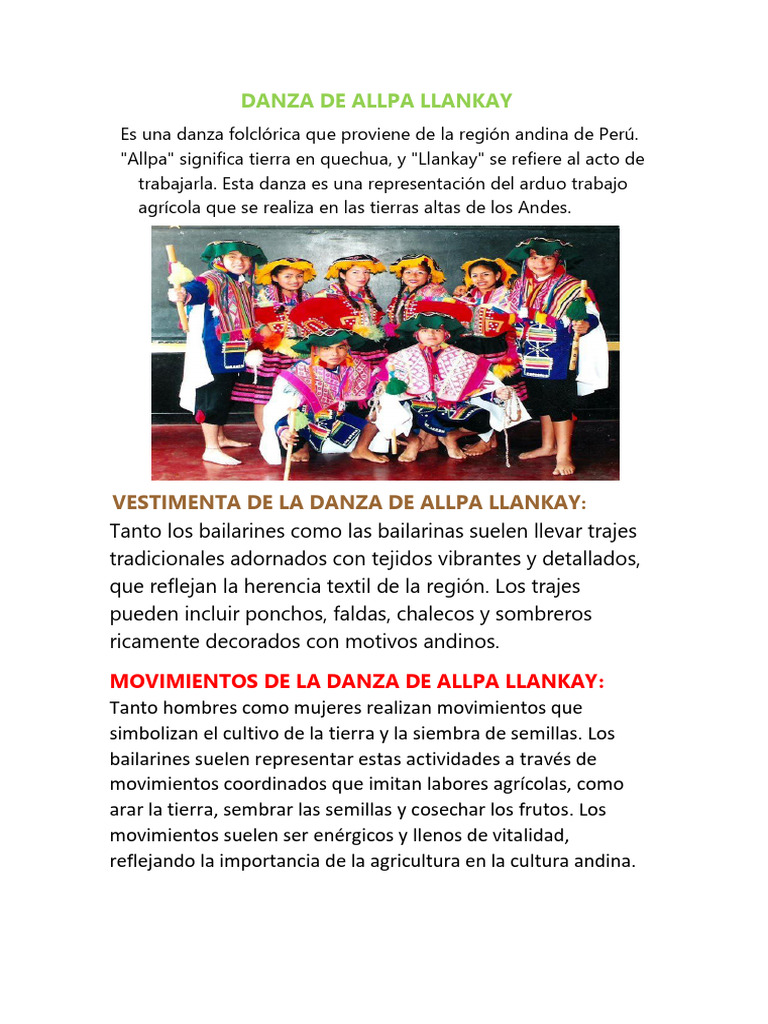 Danza de Allpa Llankay | PDF