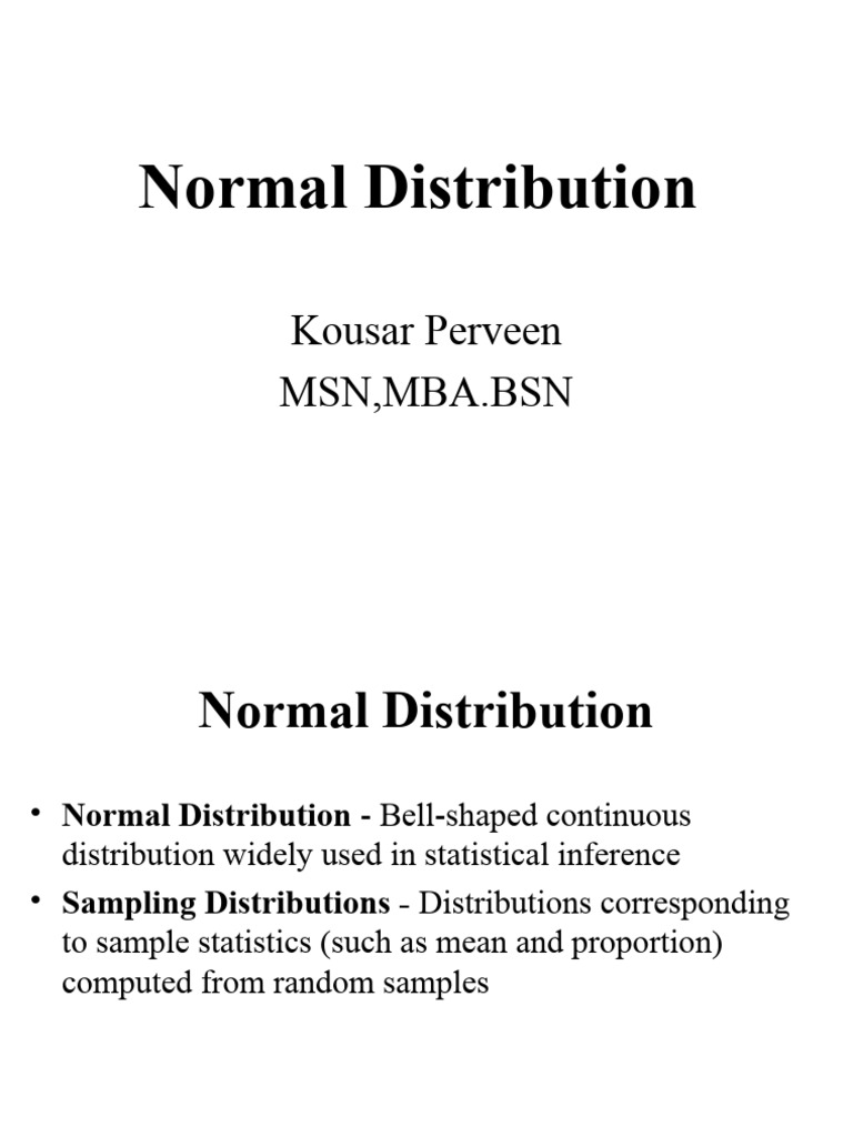 Unit 5 Lecture 2 Pdf Normal Distribution Standard Deviation