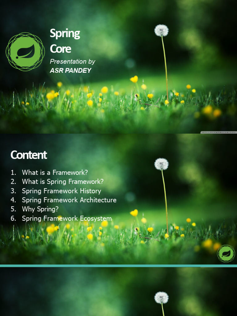 Spring Framework Overview and History | PDF | Spring Framework | Software Framework