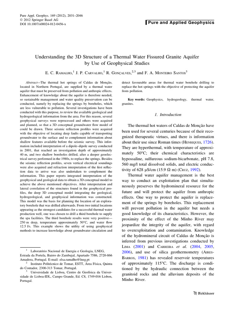 Understanding The 3D Structure of A Thermal Water Fissured Granite ...