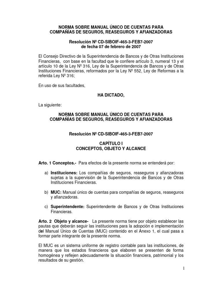 Manual de Cuentas Para Compañias de Seguros | Descargar gratis PDF | Reaseguro | Seguro