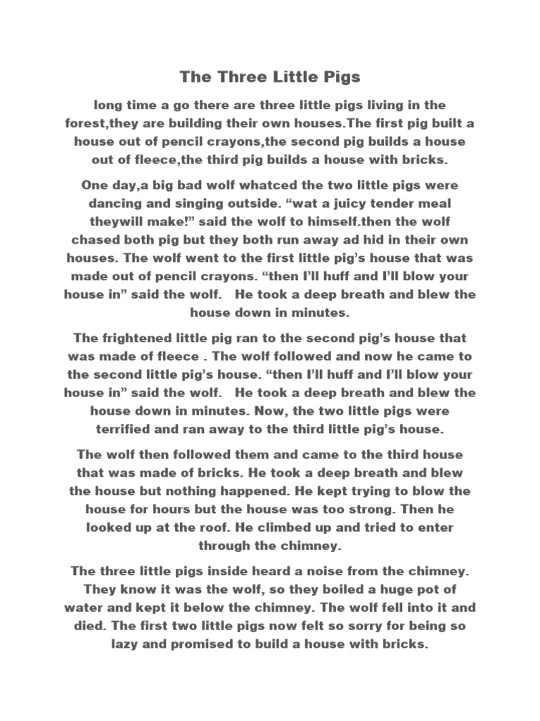 The Three Little Pigs | PDF