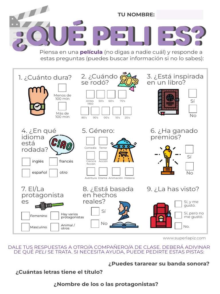 Adivina la Película: Juego Interactivo | PDF