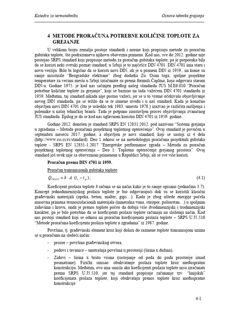 Osnove Tehnike Grejanja - AT4.1. | PDF