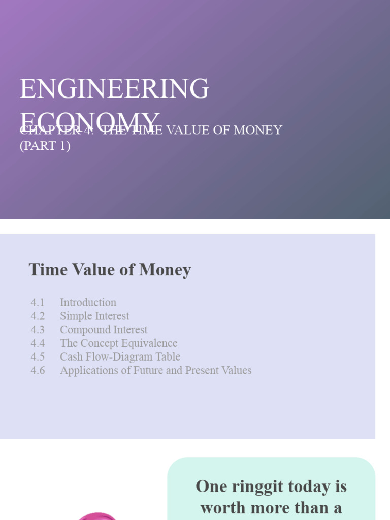 Chapter 4 Time Value of Money (Part 1') 2020 | PDF | Interest | Present Value