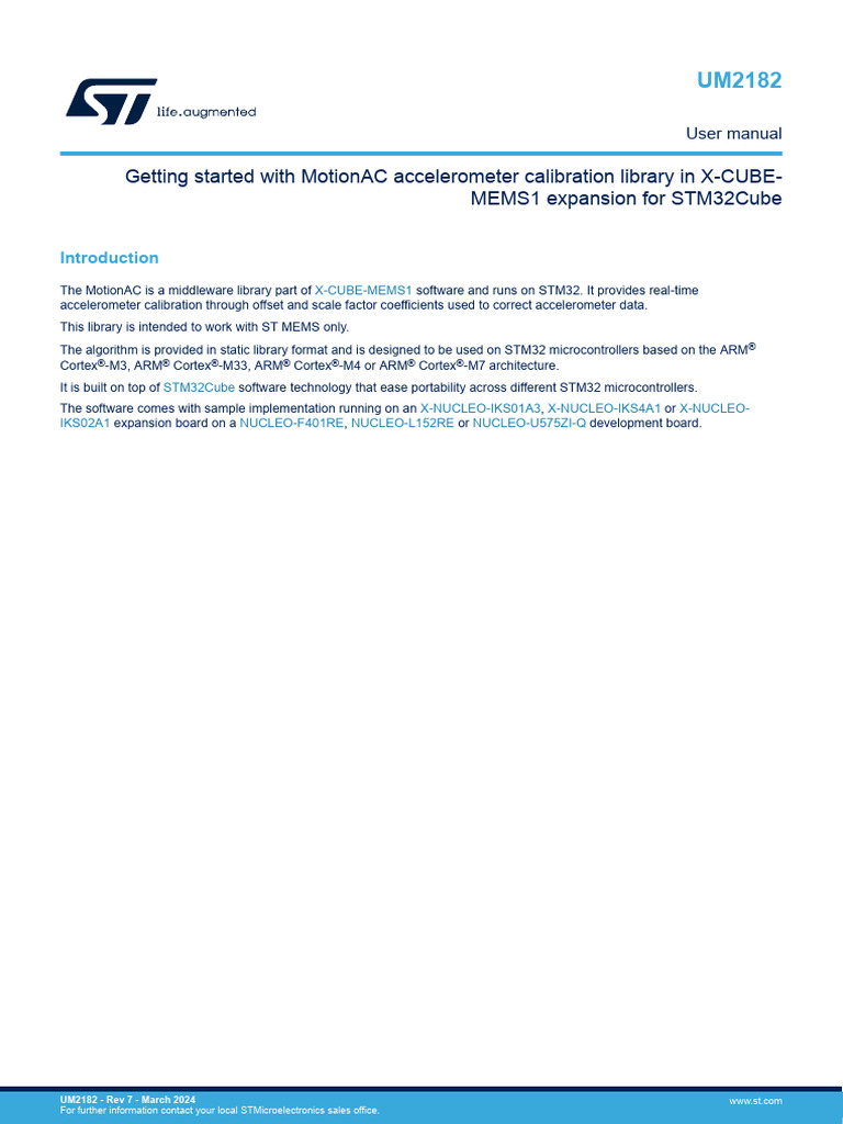 um2182-getting-started-with-motionac-accelerometer-calibration-library-in-xcubemems1-expansion ...