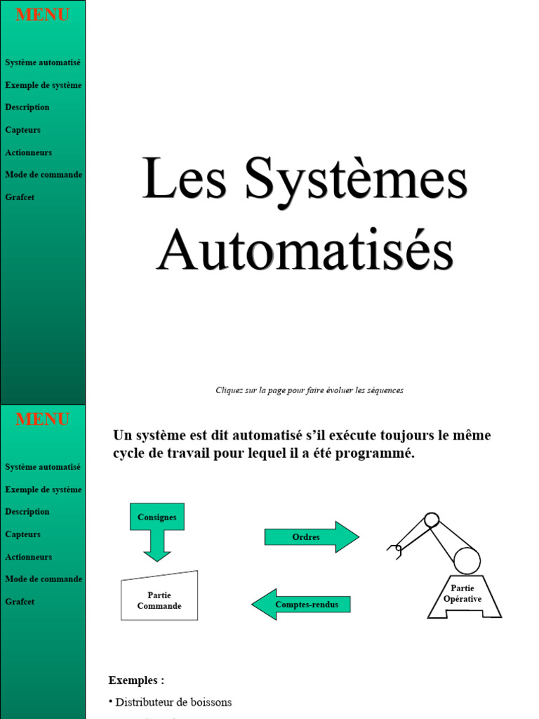 Automatisme De Plus Pdf Capteur
