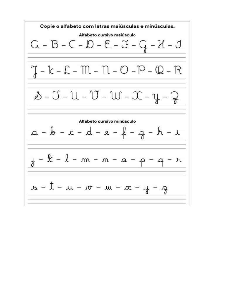 Alfabeto Cursivo | PDF
