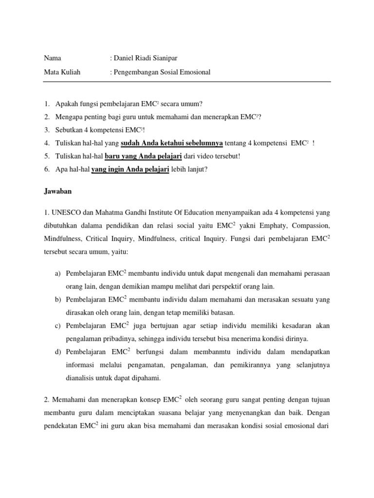 Penerapan EMC2 dalam Pendidikan | PDF