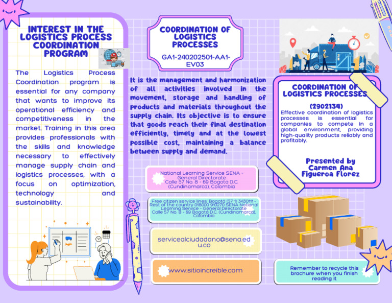 FOLLETO COORDINACIÓN DE PROCESOS LOGÍSTICOS | PDF | Logistics | Supply Chain