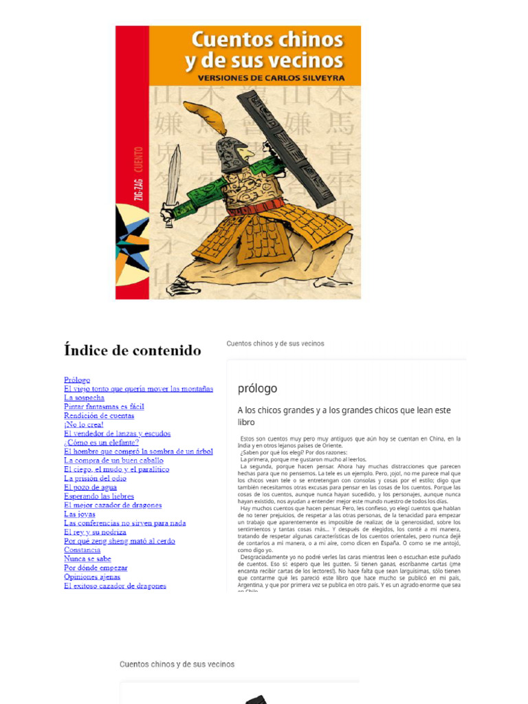Cuentos Chinos y de Sus Vecinos | PDF