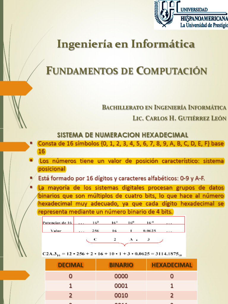 sistema-de-numeracion-hexadecimal | PDF | Codificaciones | Notación