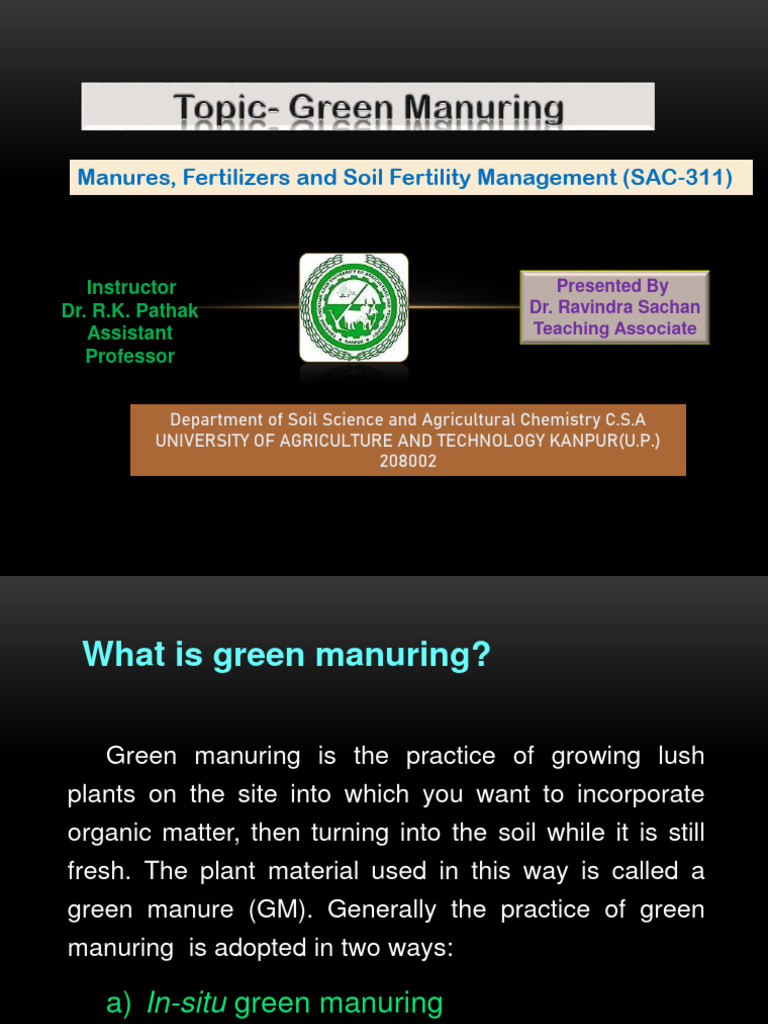 Green Manuring | Download Free PDF | Crop Rotation | Soil