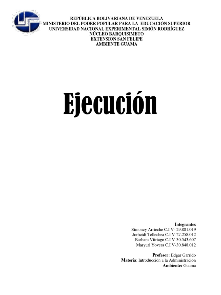 Ejecucion JOR | PDF | Liderazgo | Business