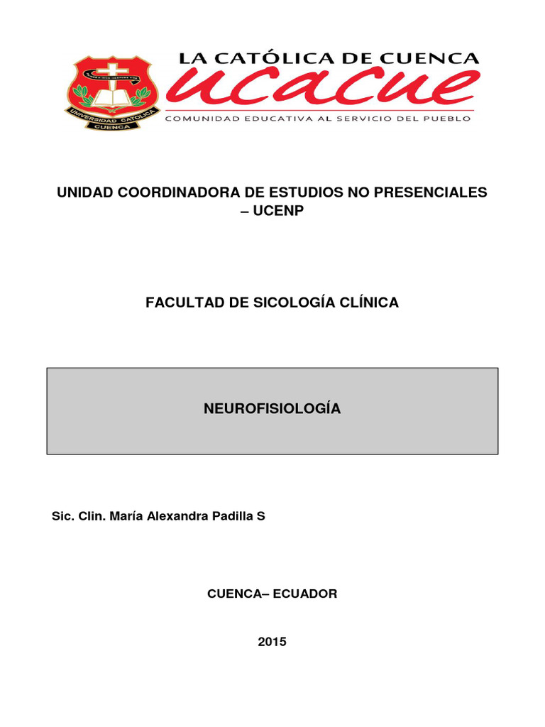 NEUROFISIOLOGIA | PDF | Fluido cerebroespinal | Potencial de acción