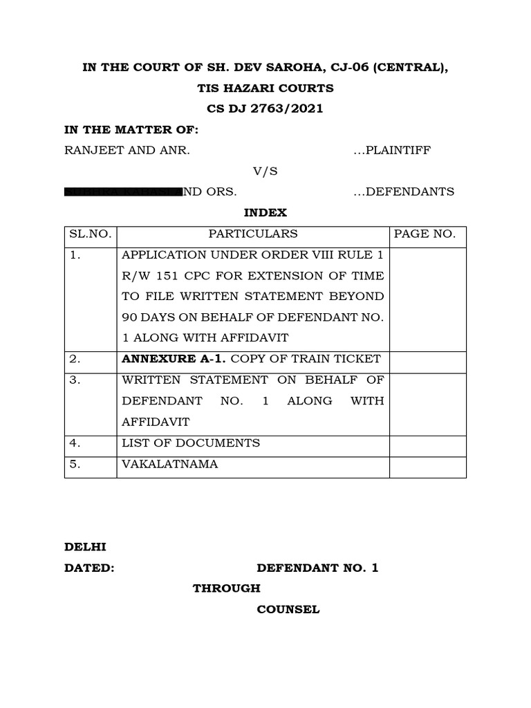 Condonation of Delay in Filing The WS | PDF | Lawsuit | Affidavit Condonation of Delay in Filing The WS | PDF | Lawsuit | Affidavit
