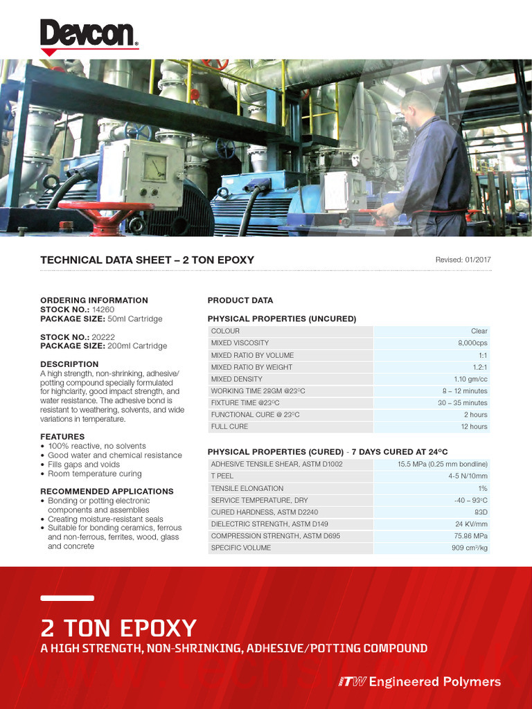 Devcon 2 Ton | PDF | Epoxy | Adhesive