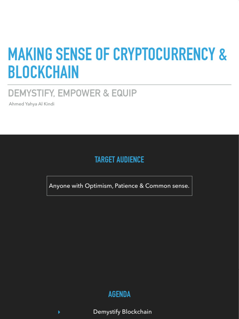 Making Sense of Crypto and Blockchain | PDF | Public Key Cryptography | Cryptocurrency