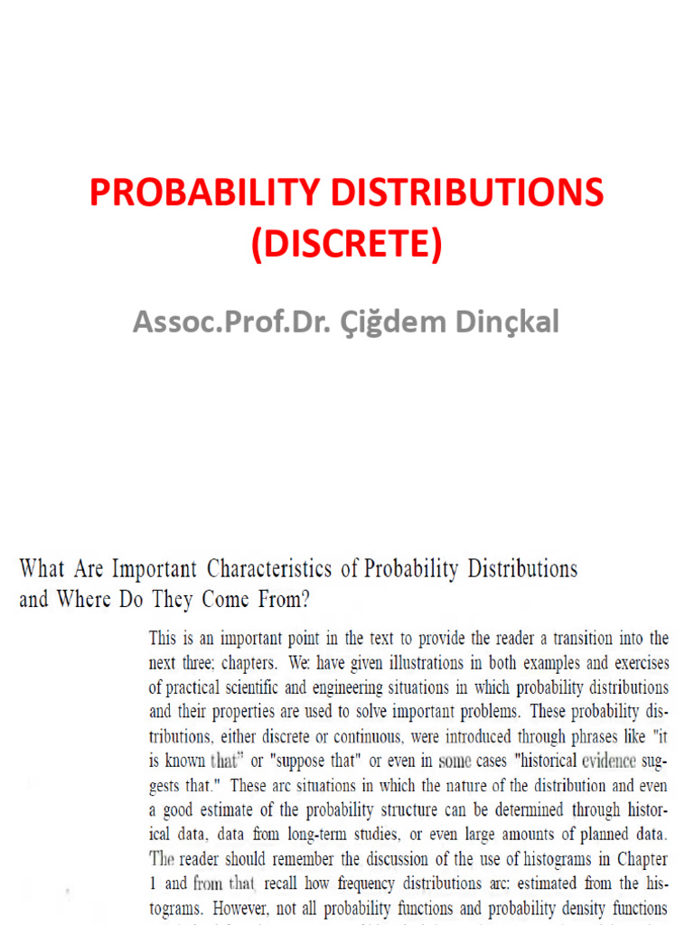 PROBABILITY DISTRIBUTIONS_discrete | PDF