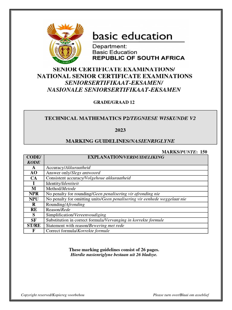 Technical Mathematics P2 May-June 2023 MG Afr - Eng | PDF