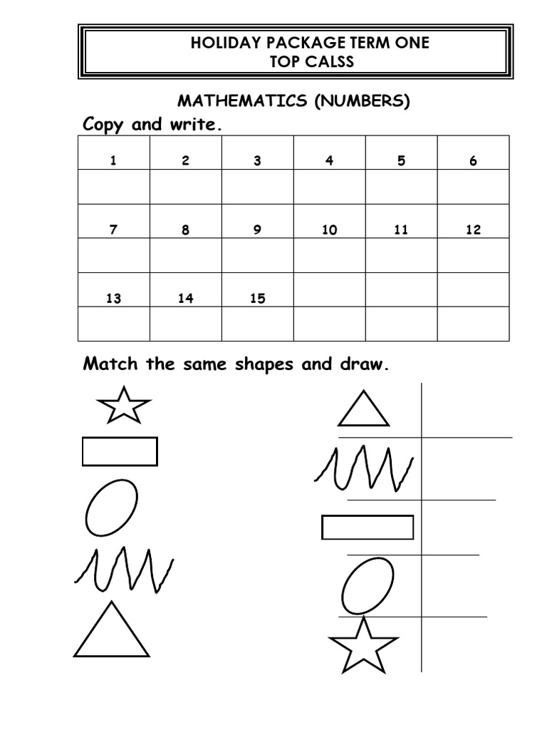 Top Class Holiday Package-1 Mathematics | PDF | Zoology