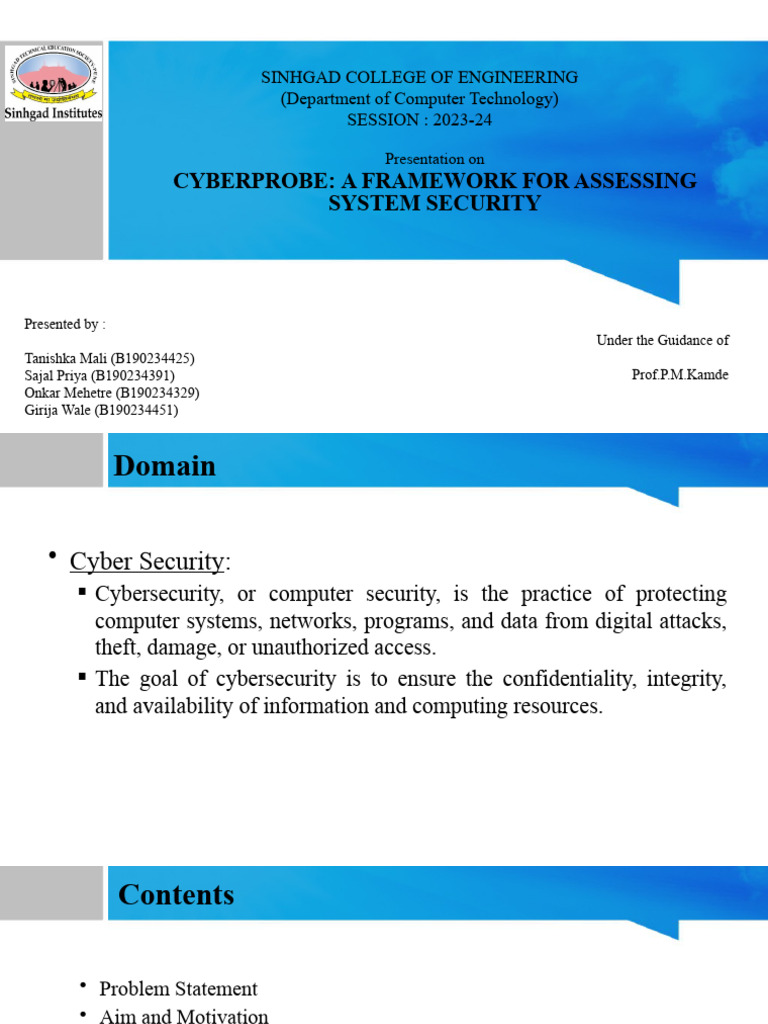 CyberProbe_Ppt[1] | Download Free PDF | Security | Computer Security
