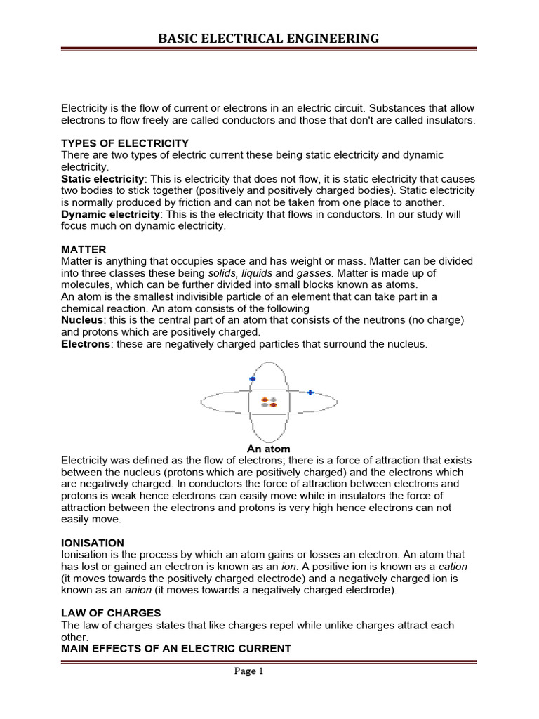 Basic Electrical Engineering | PDF | Electrical Resistance And Conductance | Electrical ...