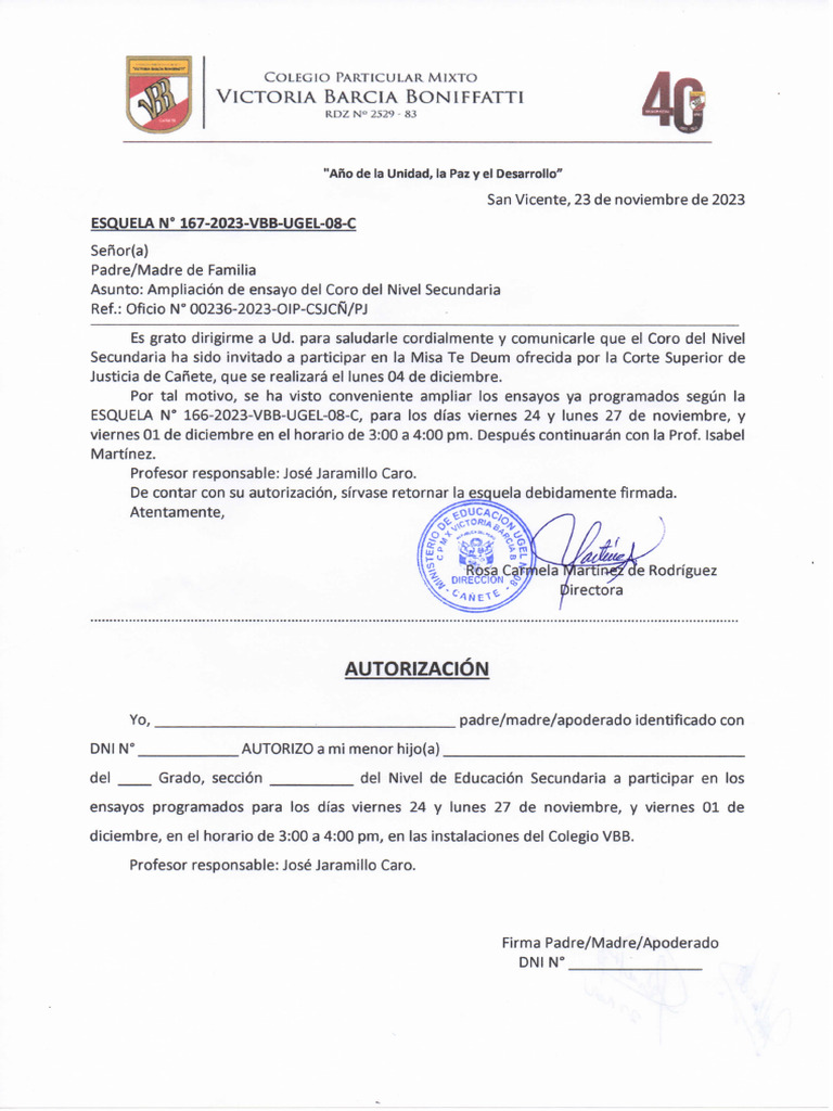 Esquela 167-VBB | PDF