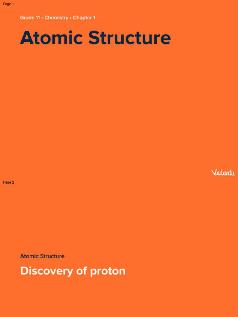 Atomic Structure Vedantu Notes Part 2 | PDF