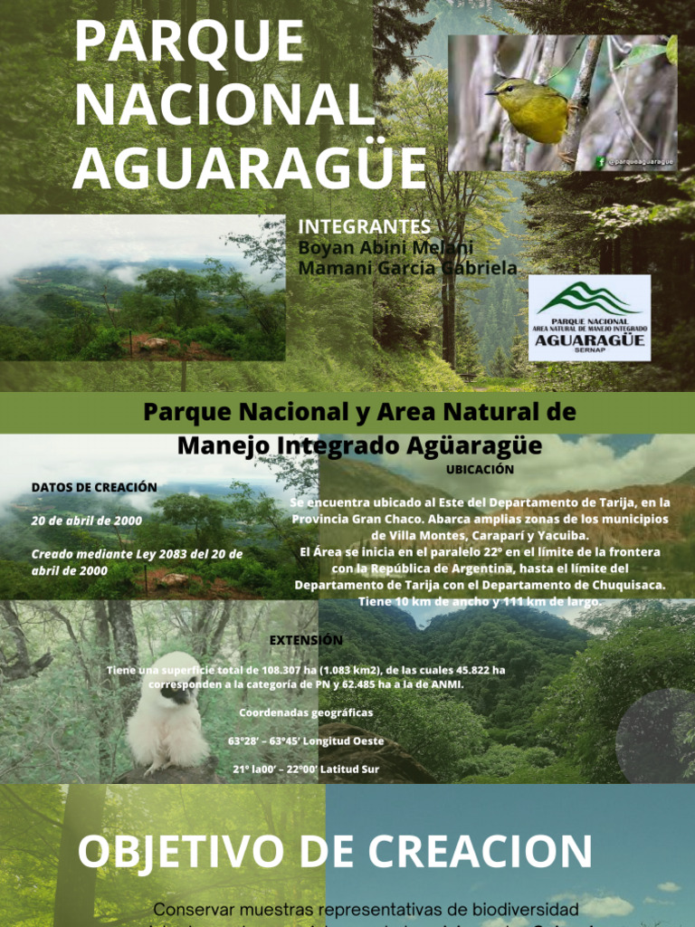 Parque Nacional Aguarague | PDF