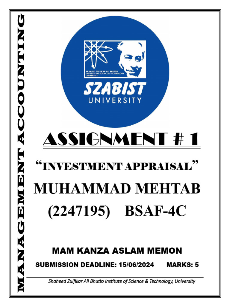 Muhammad Mehtab (2247195) | PDF | Financial Economics | Management ...