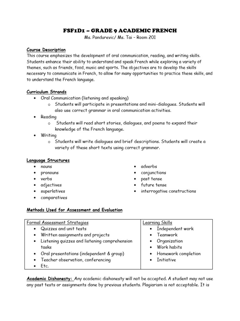 fsf1d1 Pandurevic | PDF | Grammatical Tense | French Language