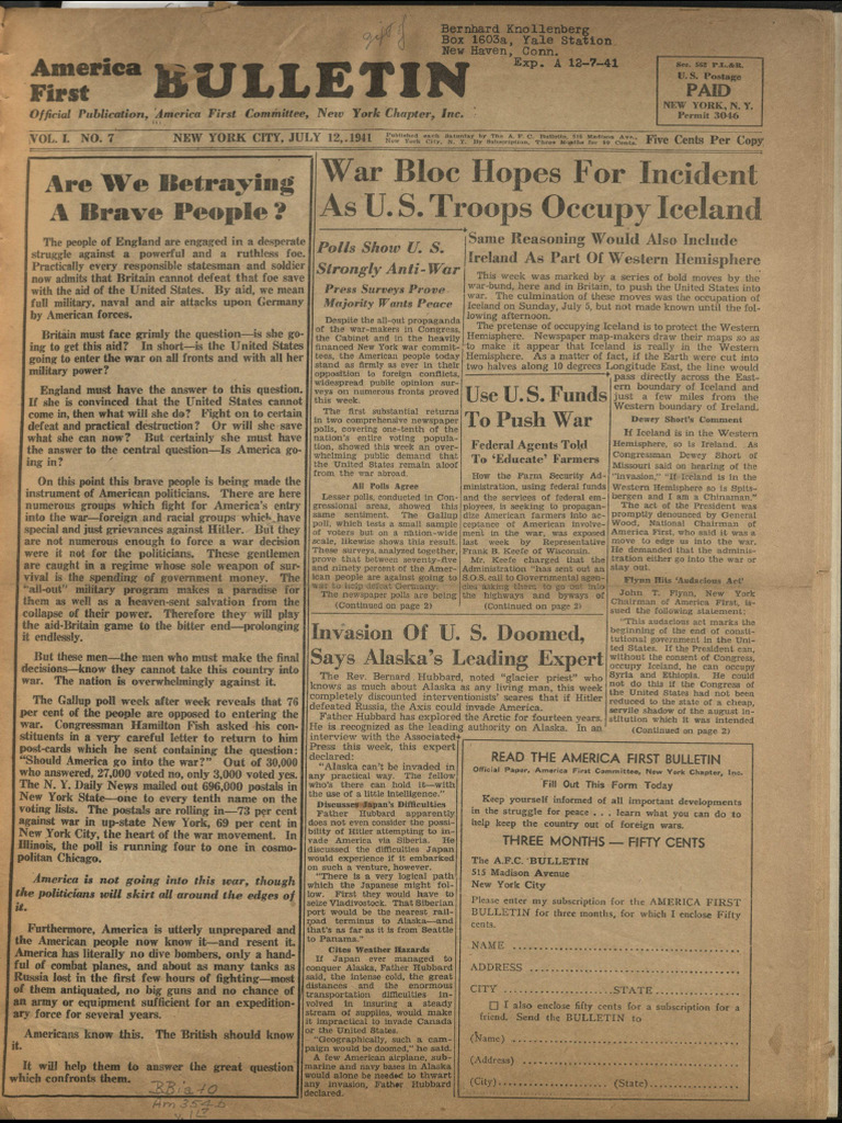 America First Bulletin 1 7 | PDF