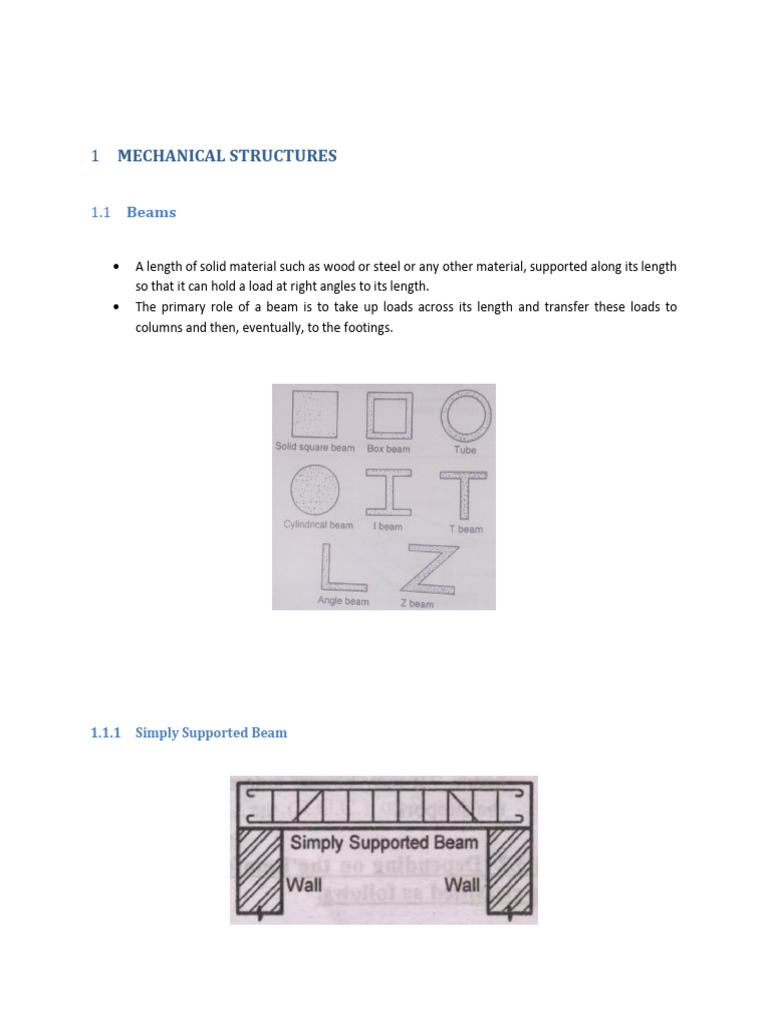 Mechanical Structures | PDF | Beam (Structure) | Truss