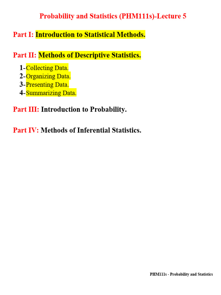 Lecture5-slides-1 | Download Free PDF | Statistics | Probability