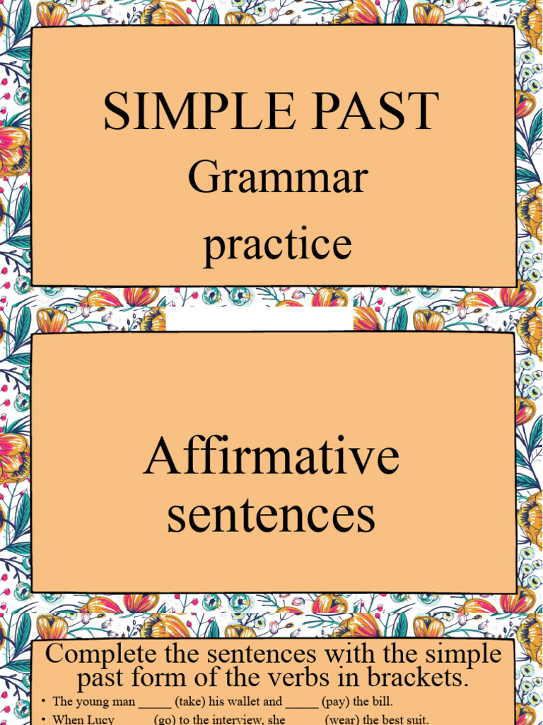 Simple Past | PDF | Grammar | Linguistics
