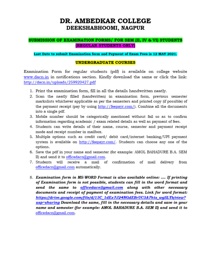 New Filling Out Examination Forms Dacn | PDF | Payments | Receipt