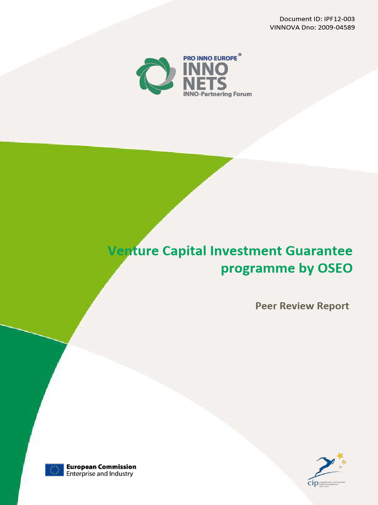 Venture Capital Investment Guarantee Programme by OSEO Peer Review Report | PDF | Venture ...
