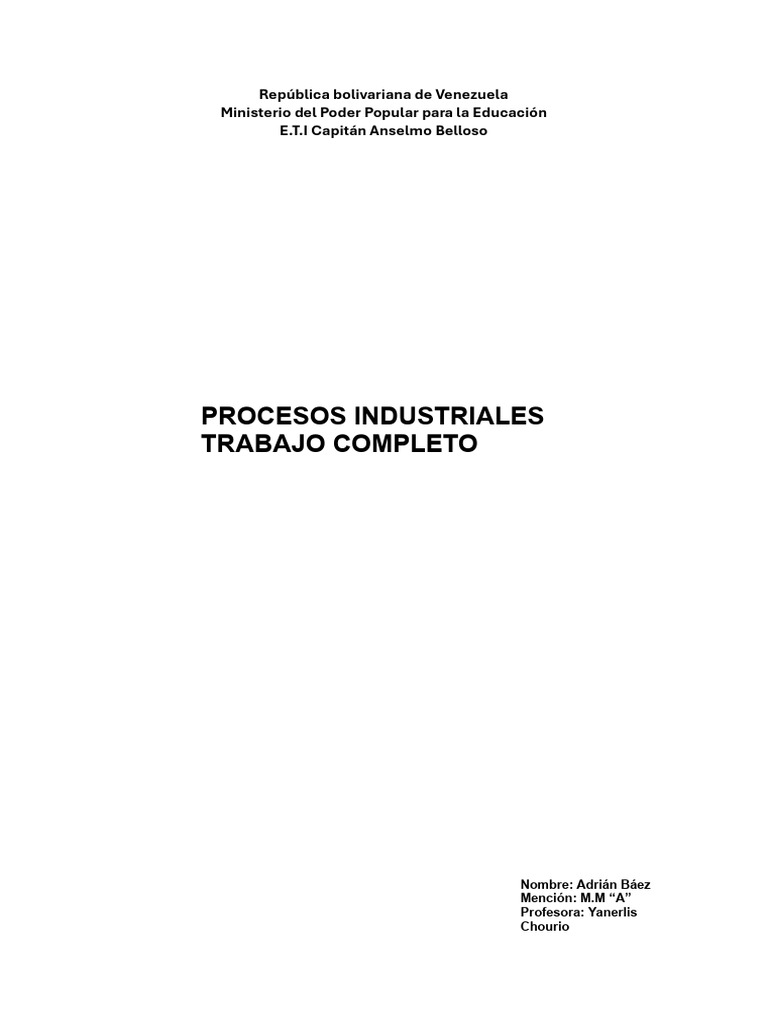 Procesos Industriales Pdf Pdf Calidad Comercial Internet De Las