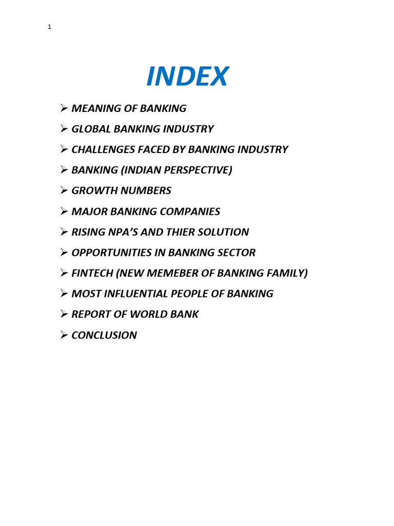 Overview of the Banking Industry | PDF | Banks | Reserve Bank Of India