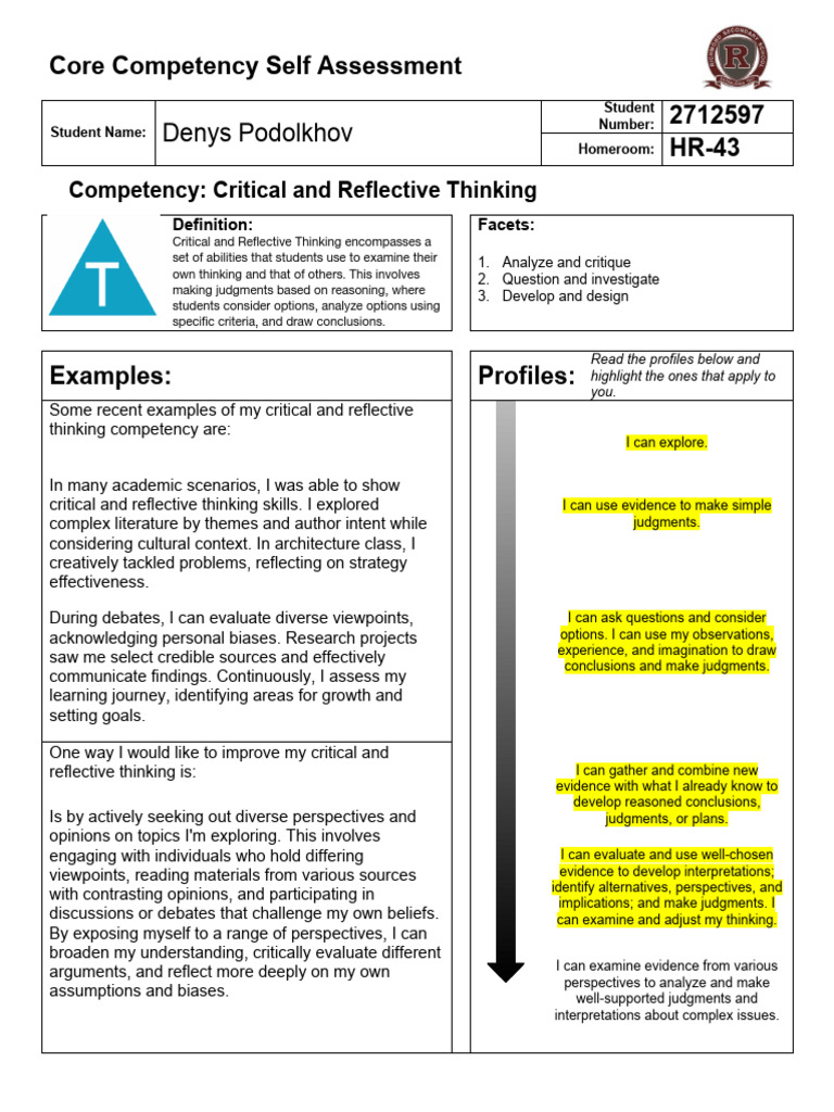 CC+T+critical+and+reflective+thinking | PDF | Thought | Bias