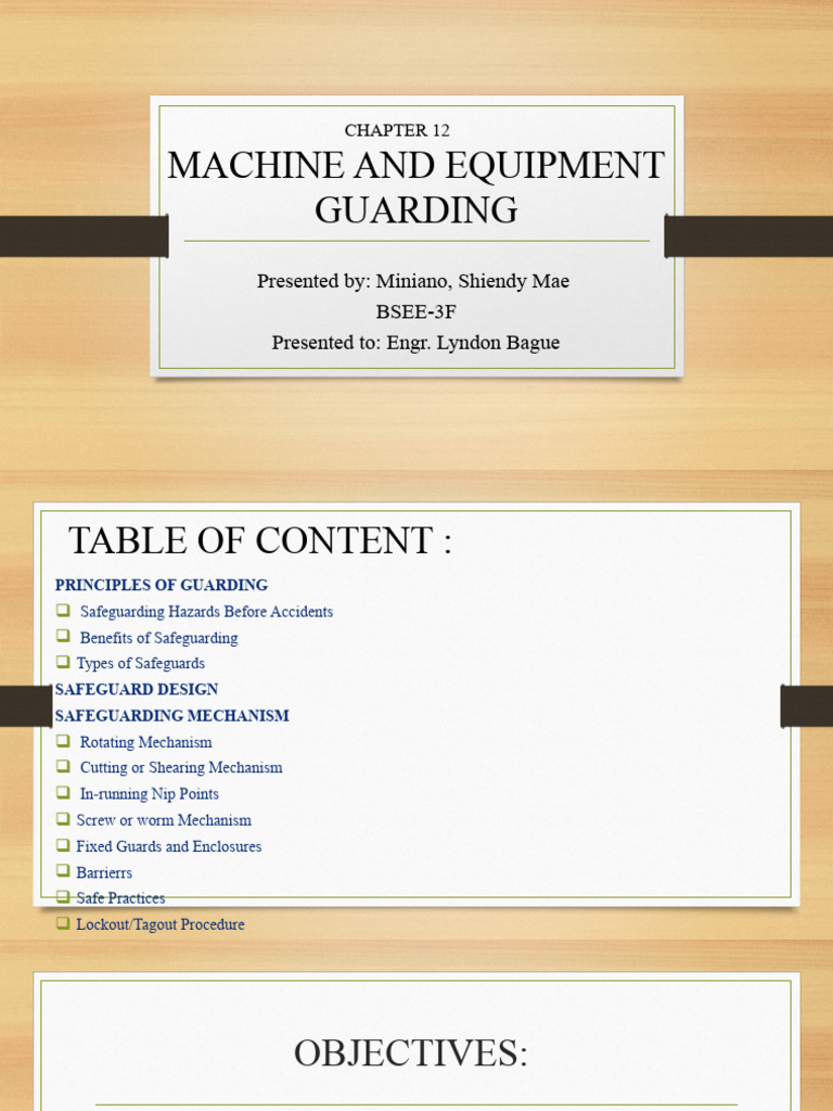 Miniano-Bosh Presentation-Bsee3f | PDF | Safety | Occupational Safety ...