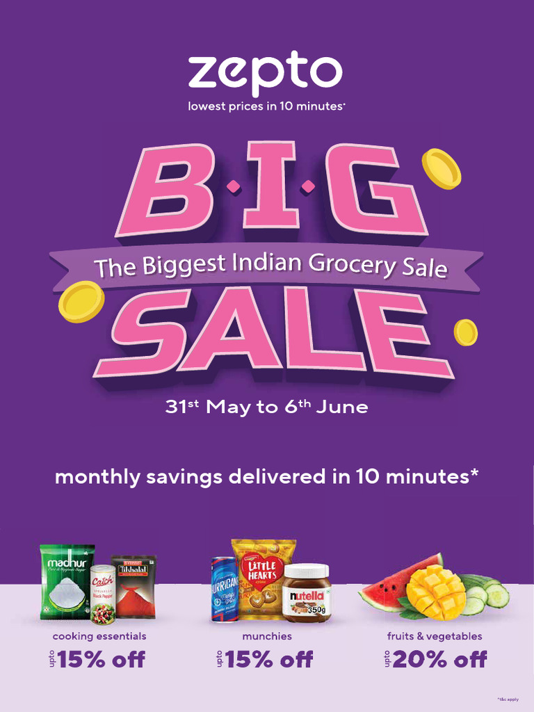 Kolkata_B.I.G Sale_Flyer zepto | Download Free PDF | Foods | Cooking