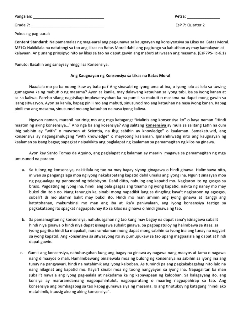 WS - Batas Moral - G7 | PDF